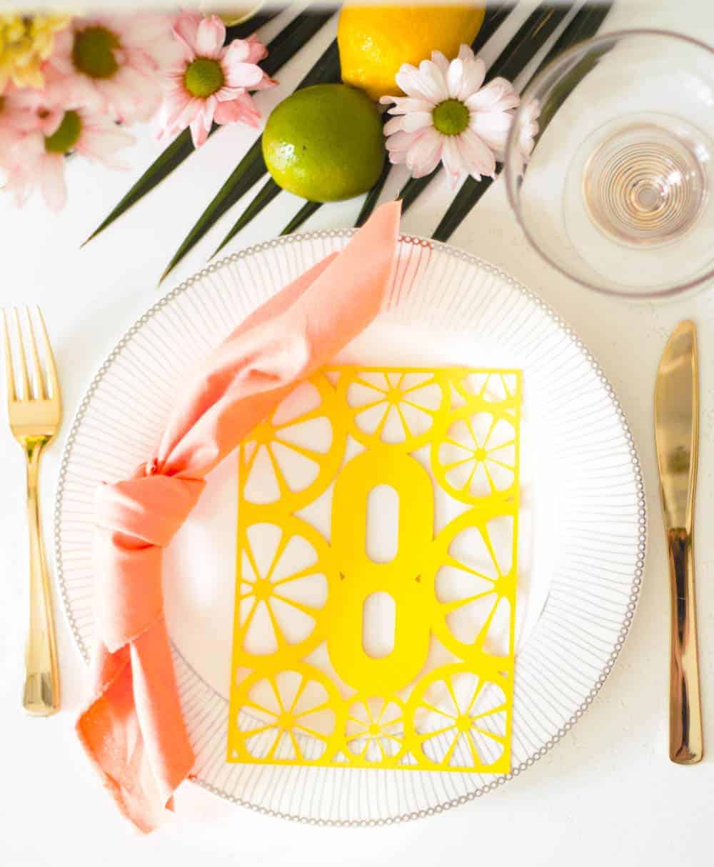 DIY LEMON TABLE NUMBERS | Bespoke-Bride: Wedding Blog