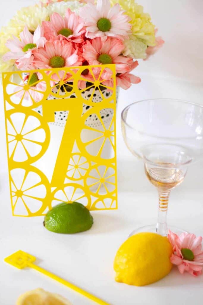 DIY LEMON TABLE NUMBERS | Bespoke-Bride: Wedding Blog
