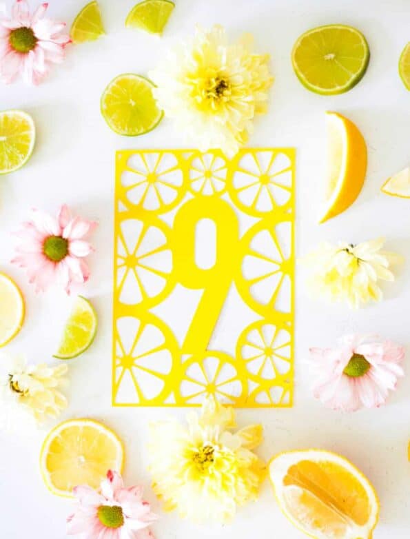 DIY LEMON TABLE NUMBERS | Bespoke-Bride: Wedding Blog