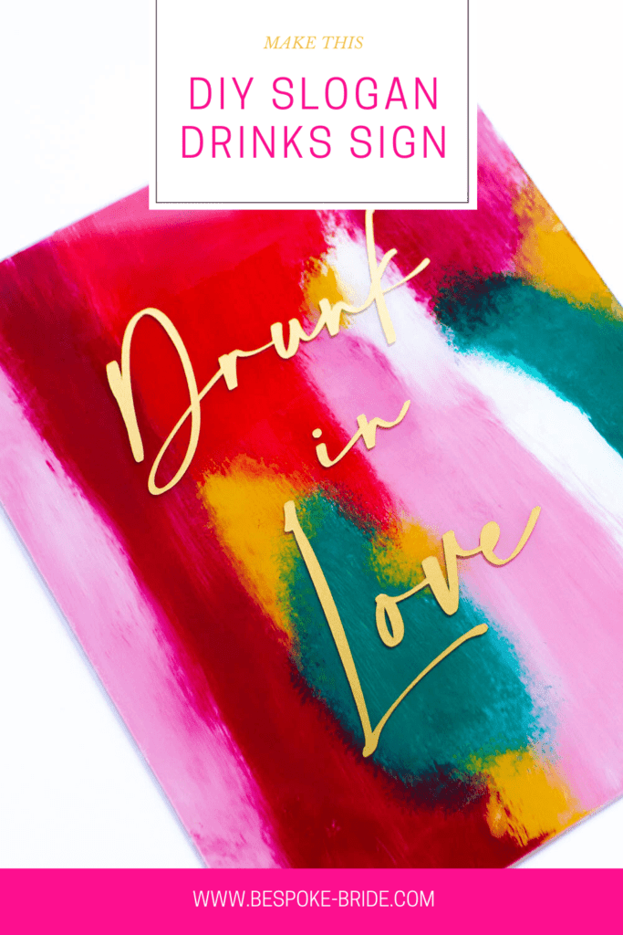 MAKE THIS DIY ABSTRACT DRINK QUOTE SIGN TO LET YOUR GUESTS KNOW HAPPY ...