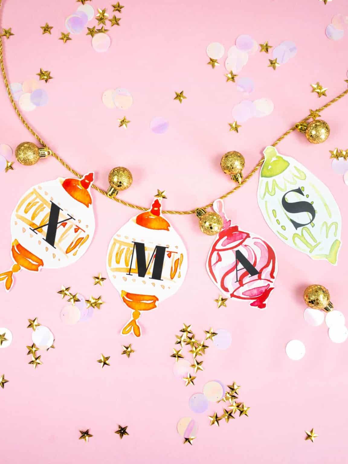 FREE PRINTABLE CHRISTMAS BAUBLE BANNER - Bespoke-Bride: Wedding Blog