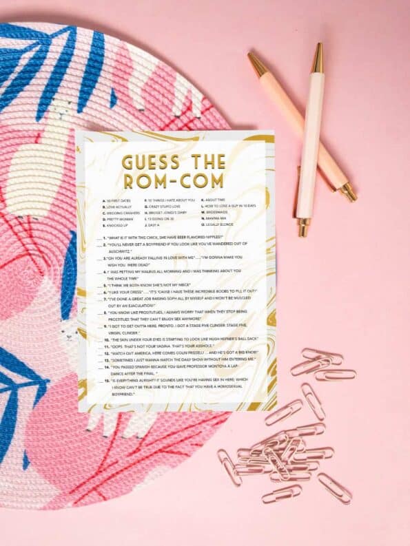 FREE NAUGHTY GUESS THE MOVIE QUOTE GAME ROMANTIC FUNNY BACHELORETTE ...