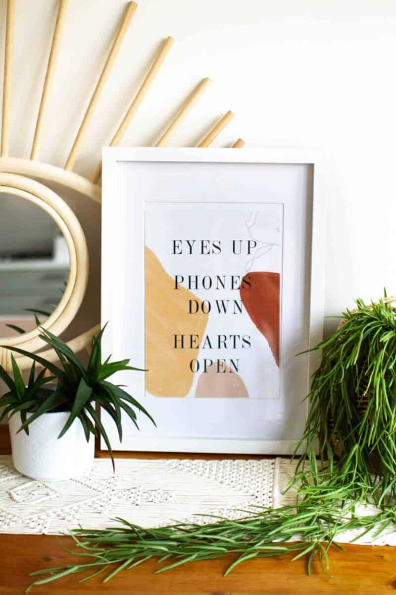 PRINTABLE WEDDING SIGN FOR A NO PHONES CEREMONY | Bespoke-Bride ...