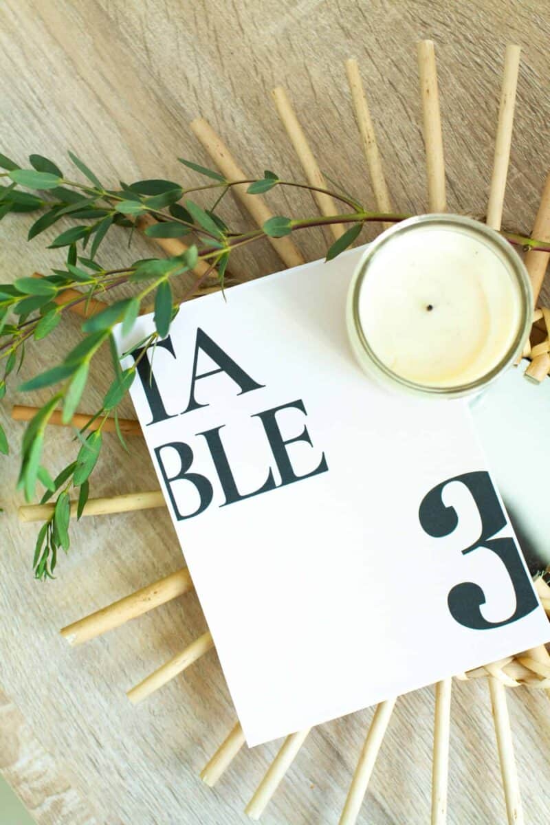 MINIMAL MODERN TABLE NUMBERS MINIMALIST WEDDING | Bespoke-Bride ...