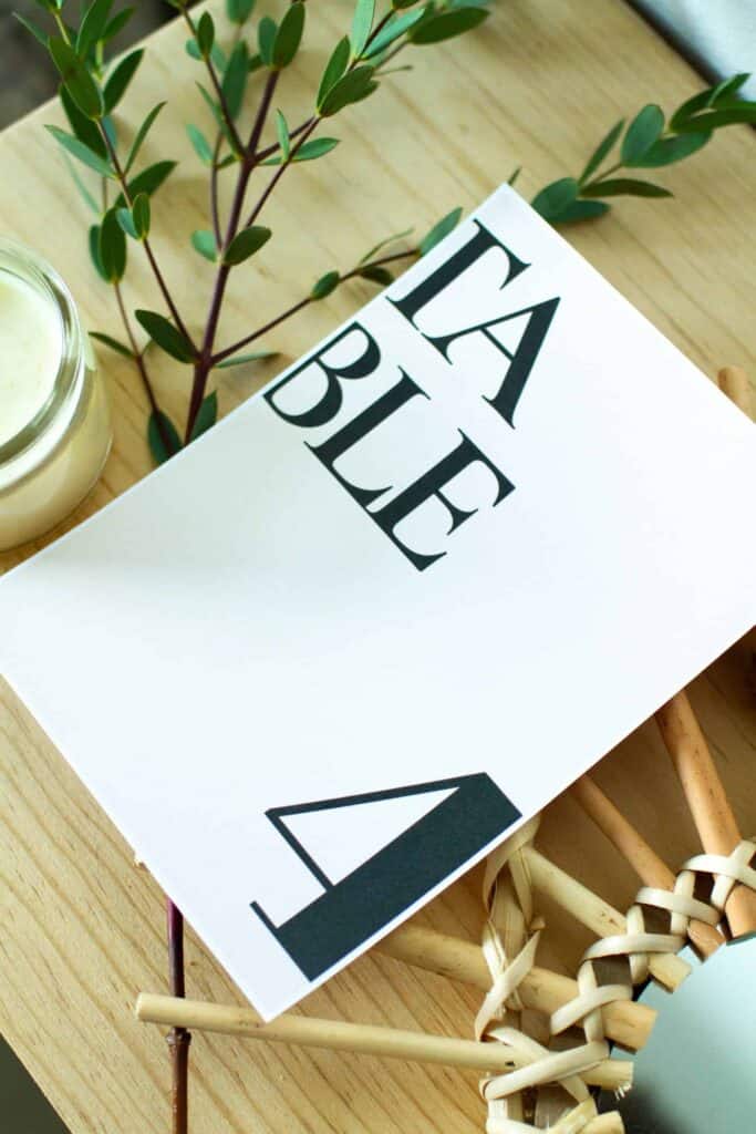 MINIMAL MODERN TABLE NUMBERS MINIMALIST WEDDING | Bespoke-Bride ...