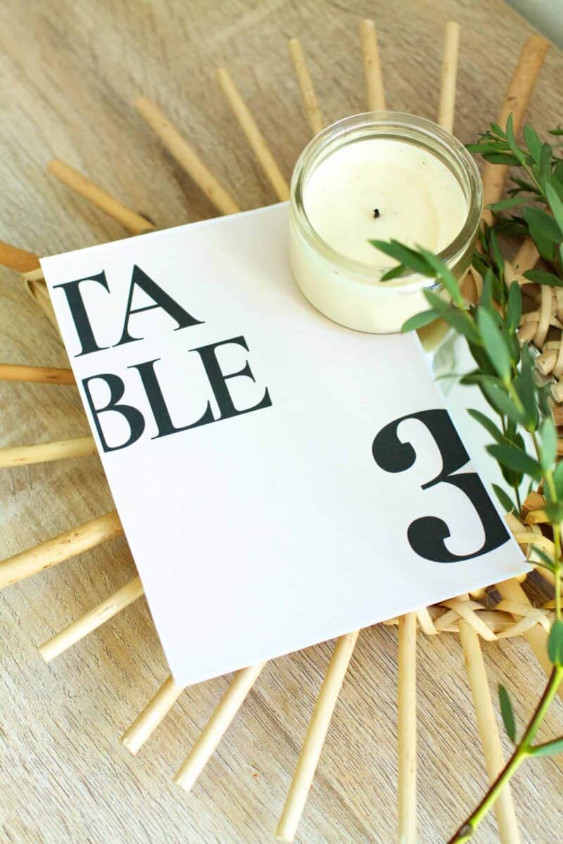 MINIMAL MODERN TABLE NUMBERS MINIMALIST WEDDING | Bespoke-Bride ...