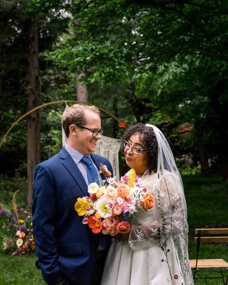 INTIMATE GARDEN WEDDING INSPIRATION WITH MACRAME CEREMONY ARCH BACKDROP ...
